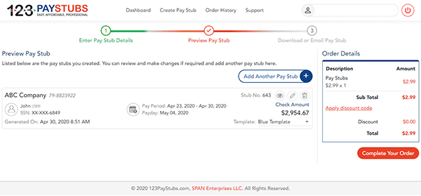 Free Online Paystub Generator - Generate Pay stubs Instantly